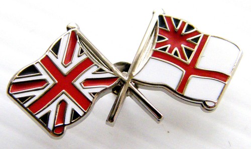 THE ROYAL NAVY BADGE RN ENSIGN WHITE UNION JACK MILITARY PIN FREE GIFT ...