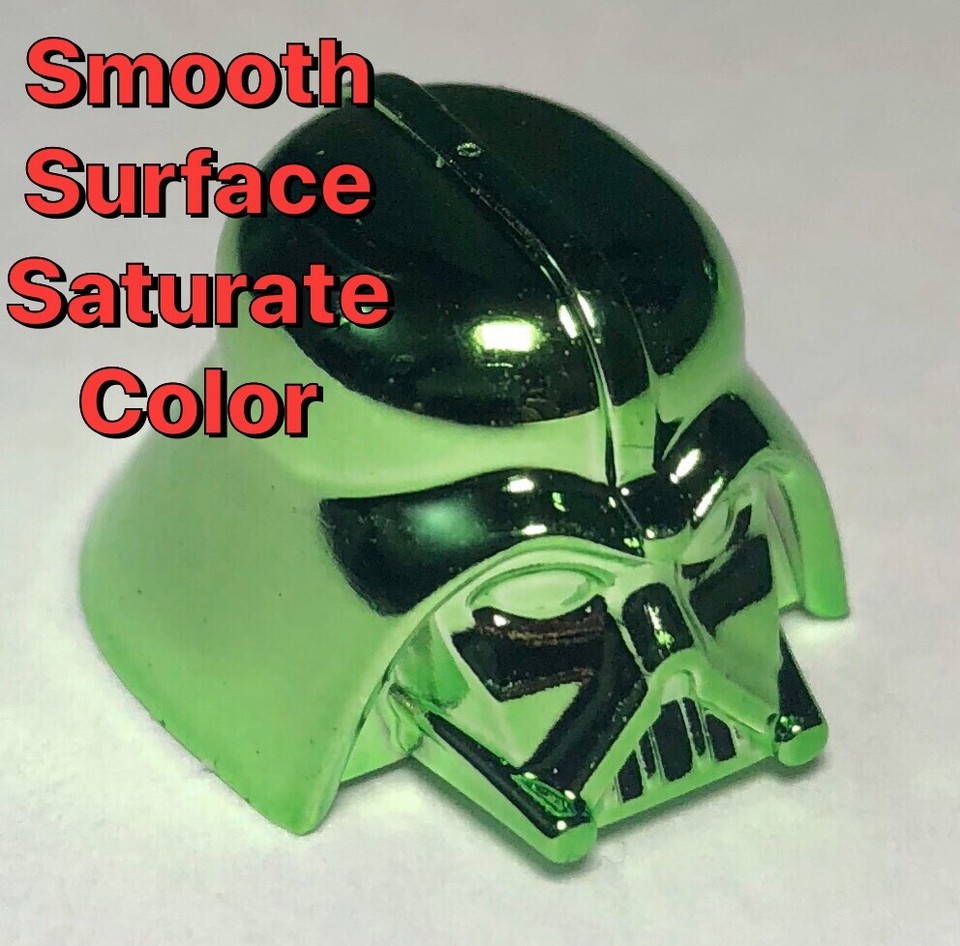 LEGO DARTH VADER HELMET CHROME GREEN GENUINE CUSTOM HIGHEST QUALITY ...