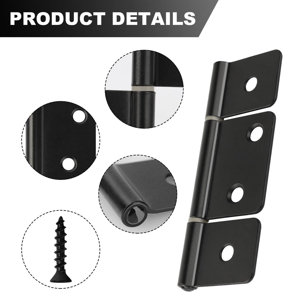 Three Leaf Non Mortised Hinge Mobile Home RV Interior Black Door Hinges ...