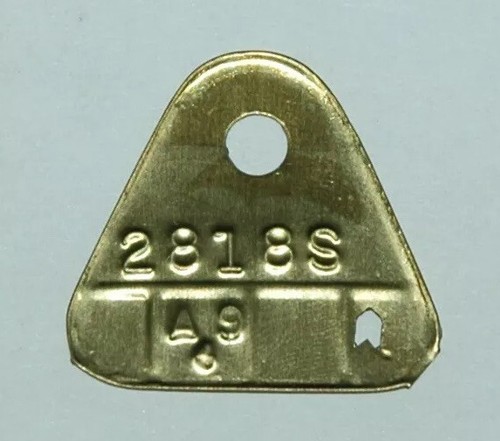 1959 2818S CORVETTE & CHEVY CARTER WCFB BRASS CARB ID TAG NEW -DATE ...