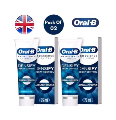 2x Oral-B Decay Control Toothpaste - Clinical Densify & Intensive Clean ...