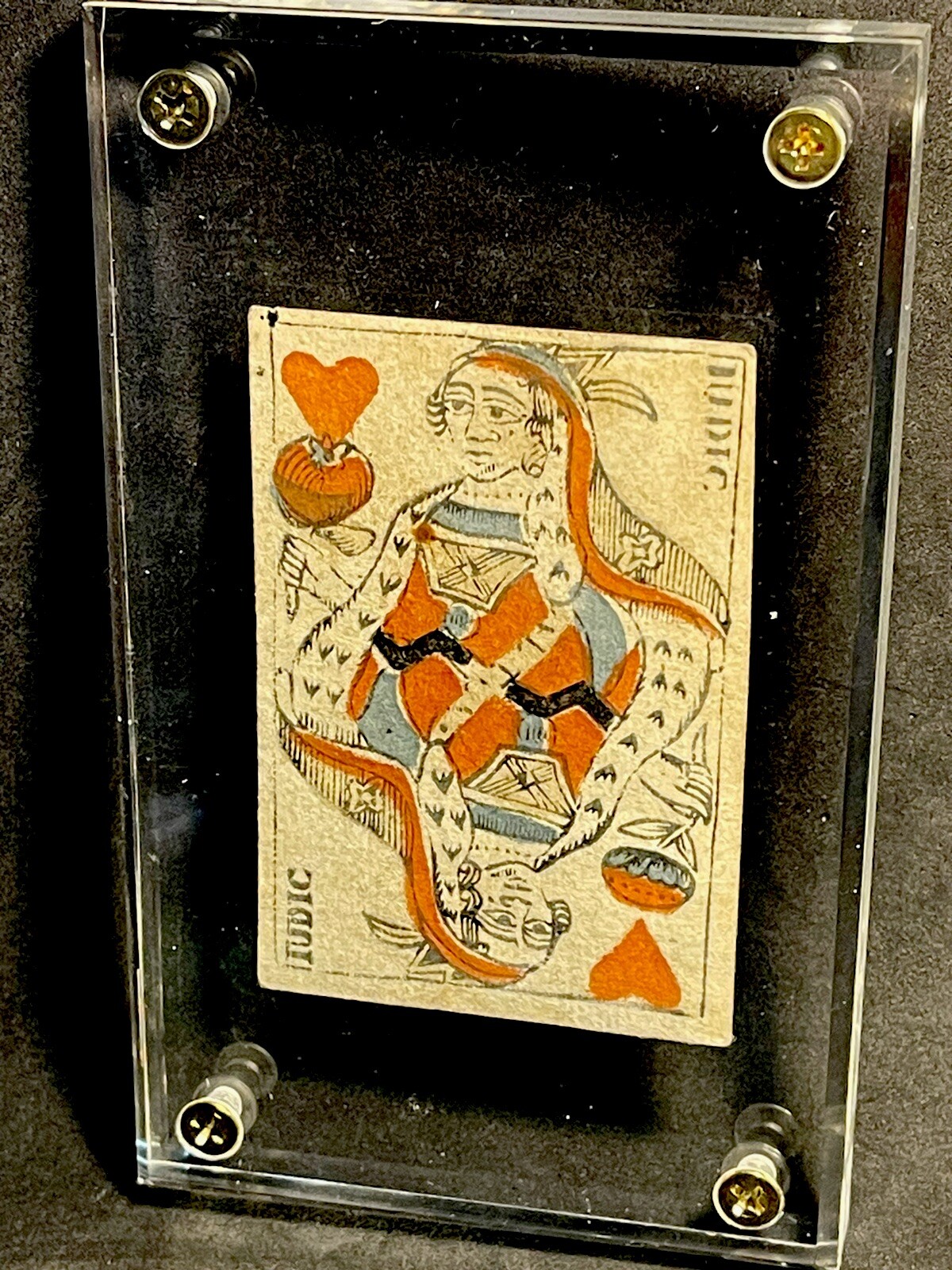 Earliest Two-Way Court Example Historic Playing Cards Woodblock Painted ...