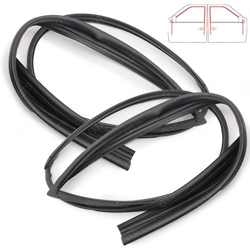 Pair Door Glass Run Channel Seals Rubber For Honda Civic 3Dr 1992 1995 ...