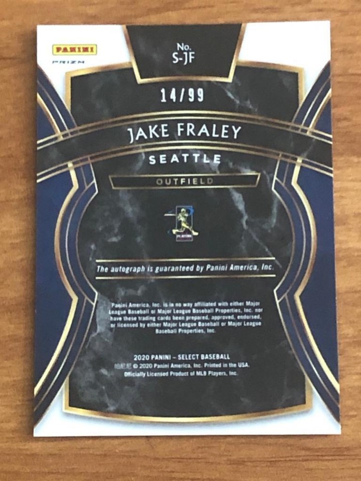 2020 Select Signatures Prizms Holo #8 Jake Fraley Mariners #'d 14/99 | eBay
