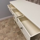 Cream 3 Drawer Console Table Shelf Hallway Side End Dressing Table Desk ...