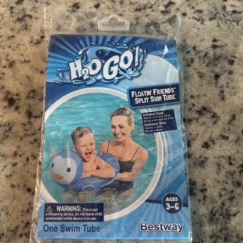 H2O GO! Floatin Friends Split Swim Tube/Ring Age 3-6 New Penguin Pool ...