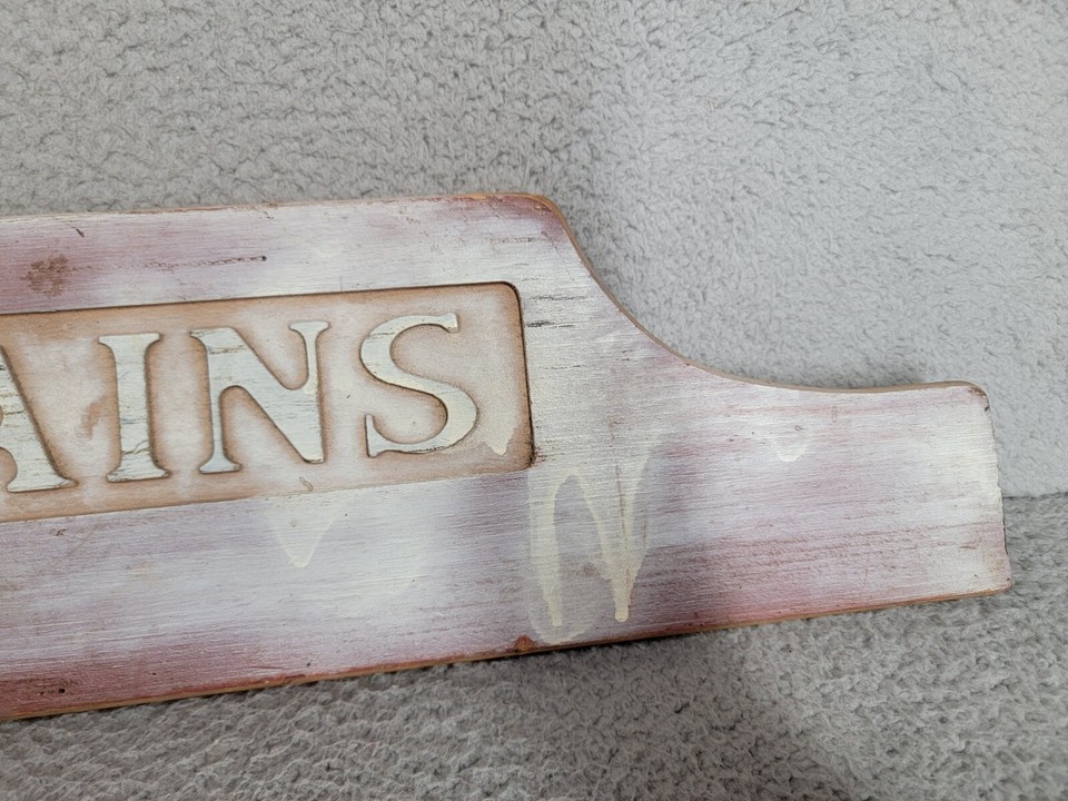 Vintage Old Trains Wood Wooden Toy Model Railroad Carved Sign 35.5 ...