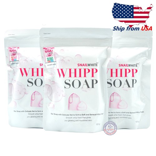 Snail White Whipp Soap Original Bar Soap w Delicate Net 100g x3 Ship ...