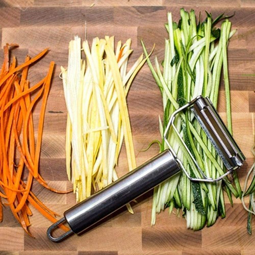 Julienne Peeler, Double-Sided Blade, Vegetable Julienne Cutter and ...