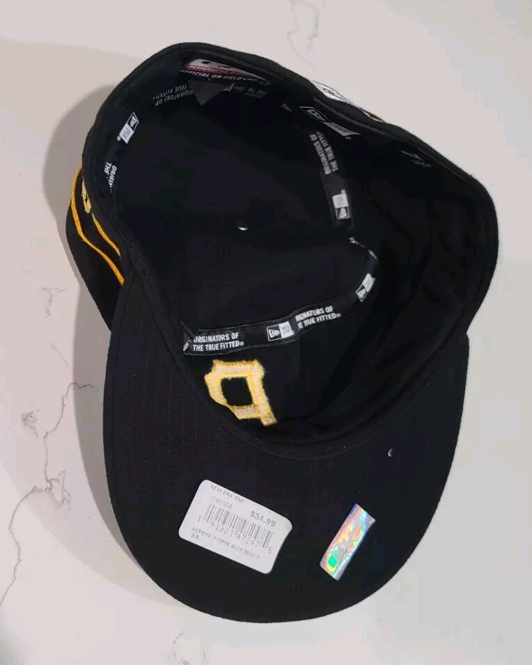 Sz 7 3/8 New Era Pillbox Pittsburgh Pirates Fitted Hat MLB ALT2 2017 ...