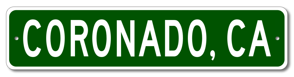 Coronado, California Metal Wall Decor City Limit Sign - Aluminum | eBay