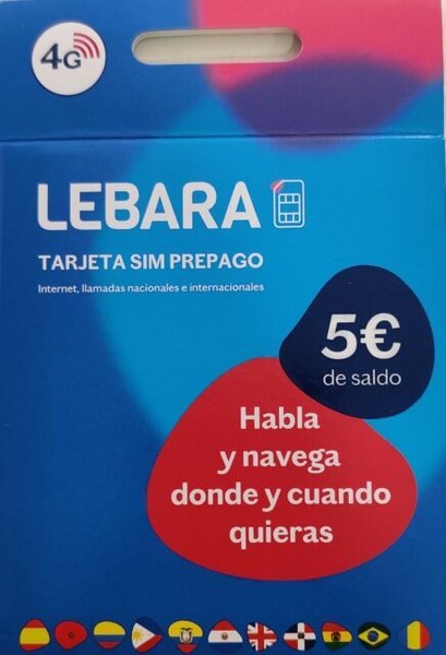 Lebara Móvil - Tarjeta SIM de Prepago para Llamadas y Datos (Lebara 5 ...
