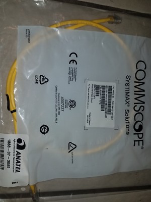 Commscope D8PS-YL-3FT / CPC6642-09F003 Modular Patch Cord 3ft Yellow ...