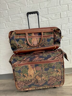 Lexi Luggage Set Vintage Equestrian 2 Piece Set Woodlands Luxury ...