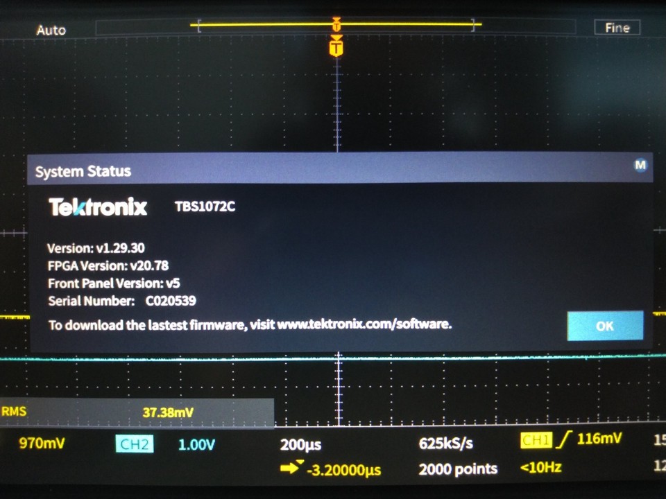 Tektronix TBS 1000C Digital Oscilloscope TBS1072C , TPP0100 probes are ...