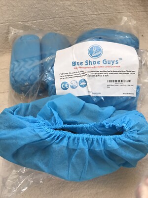 Blue Shoe Guys..Premium Blue Disposable Shoe & Boot Covers .One Size ...