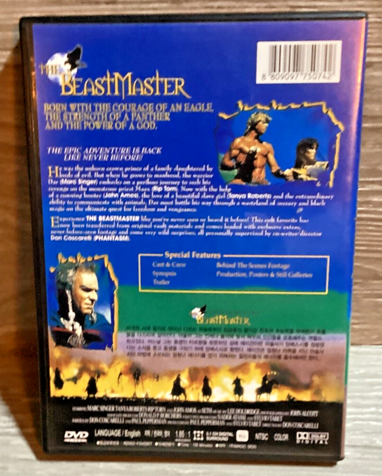 The BeastMaster DVD Marc Singer 1982 Widescreen THX DTS Sound Don ...