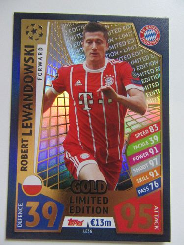 Topps Match Attax Champions League 2016/17 - Lewandowski - Limited ...