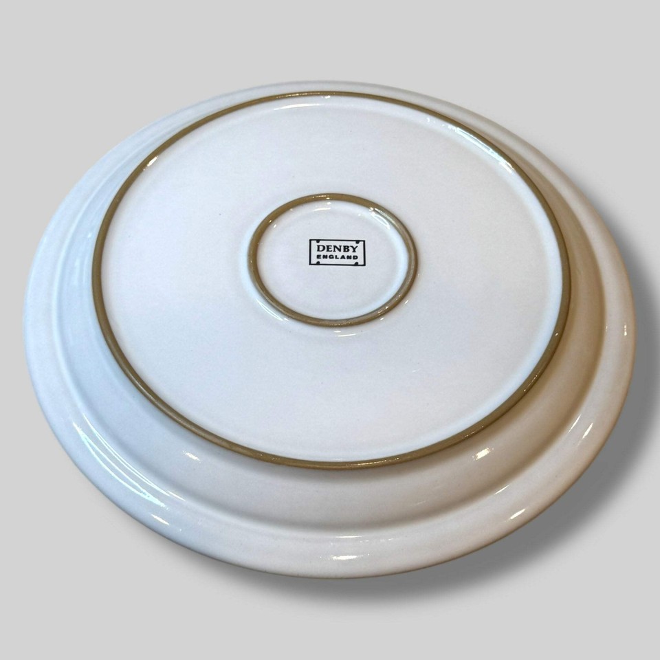 Denby England Dinner Plates 10.375” Set of 5, Blue Rim, Gently Used | eBay