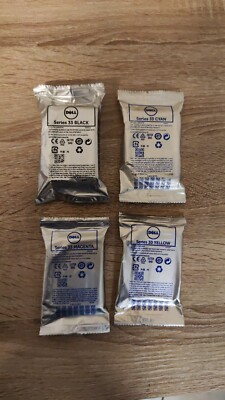 Genuine DELL 33 Black Cyan Magenta Yellow ink cartridges (SERIES 33 ...