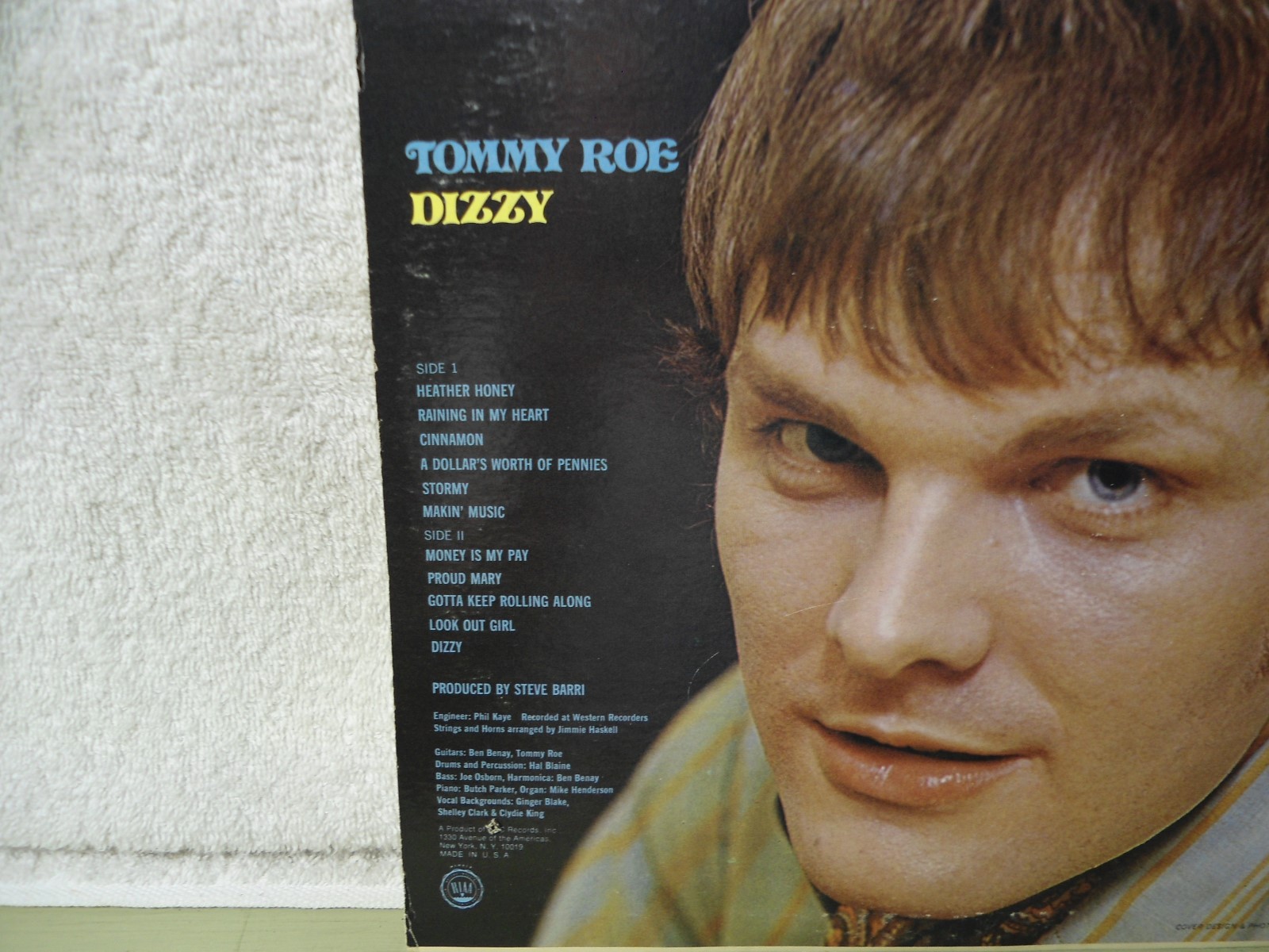 Tommy Roe LP Dizzy Very Clean 1969 Rock Orig! Heather Honey | eBay