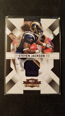 Steven Jackson 2009 Panini Donruss Threads Jersey Patch 37/50 Rams #90 ...