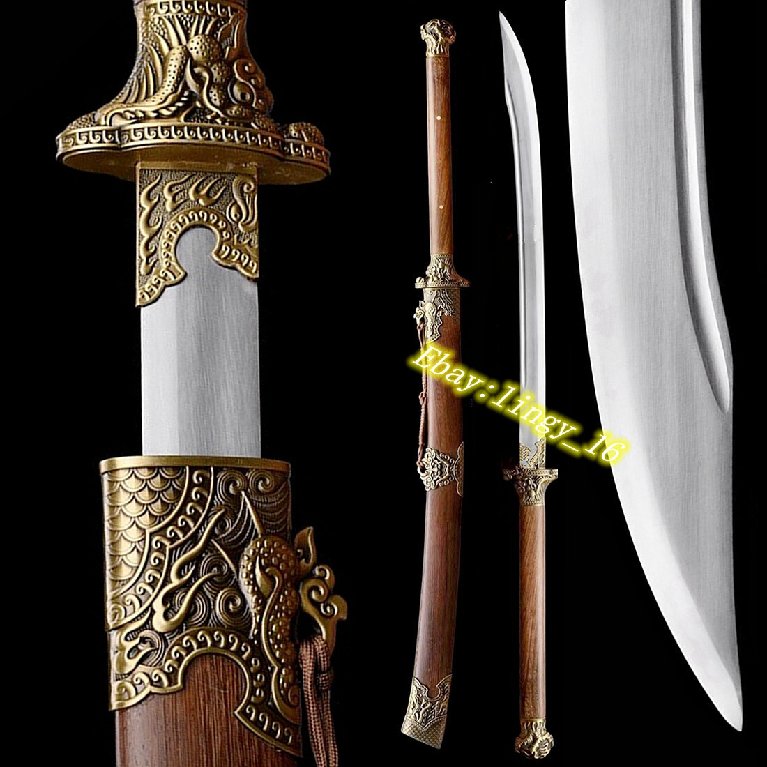 Horse Chopping Broadsword Long Handle Sword Sharp 1095Steel Chinese ...