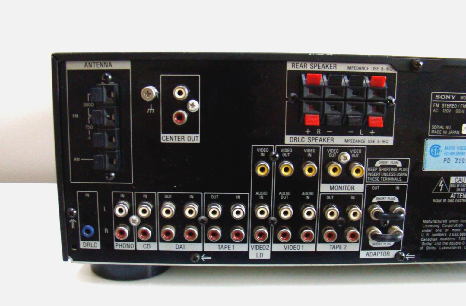 SONY STR-AV970X FM Stereo / FM-AM Receiver Dolby Audio Video Control ...