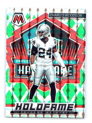 2022 Mosaic #HF-3 Charles Woodson Holofame Green Mosaic Raiders Mint | eBay