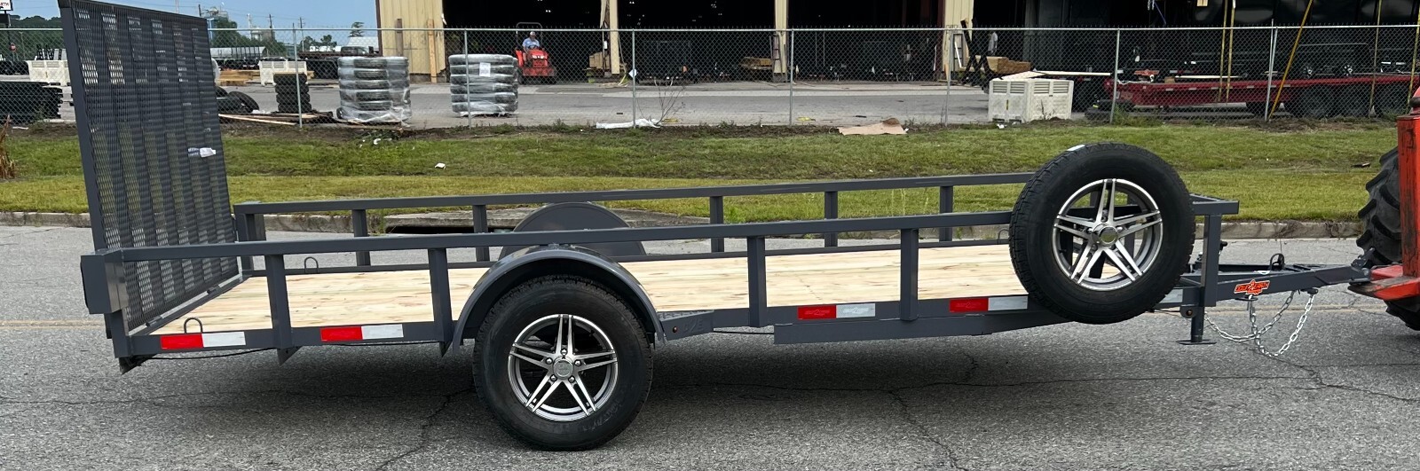 15" 5x4.5" Aluminum Gun Metal Trailer Rim Tire Wheel Assembly 205/75R15 ...