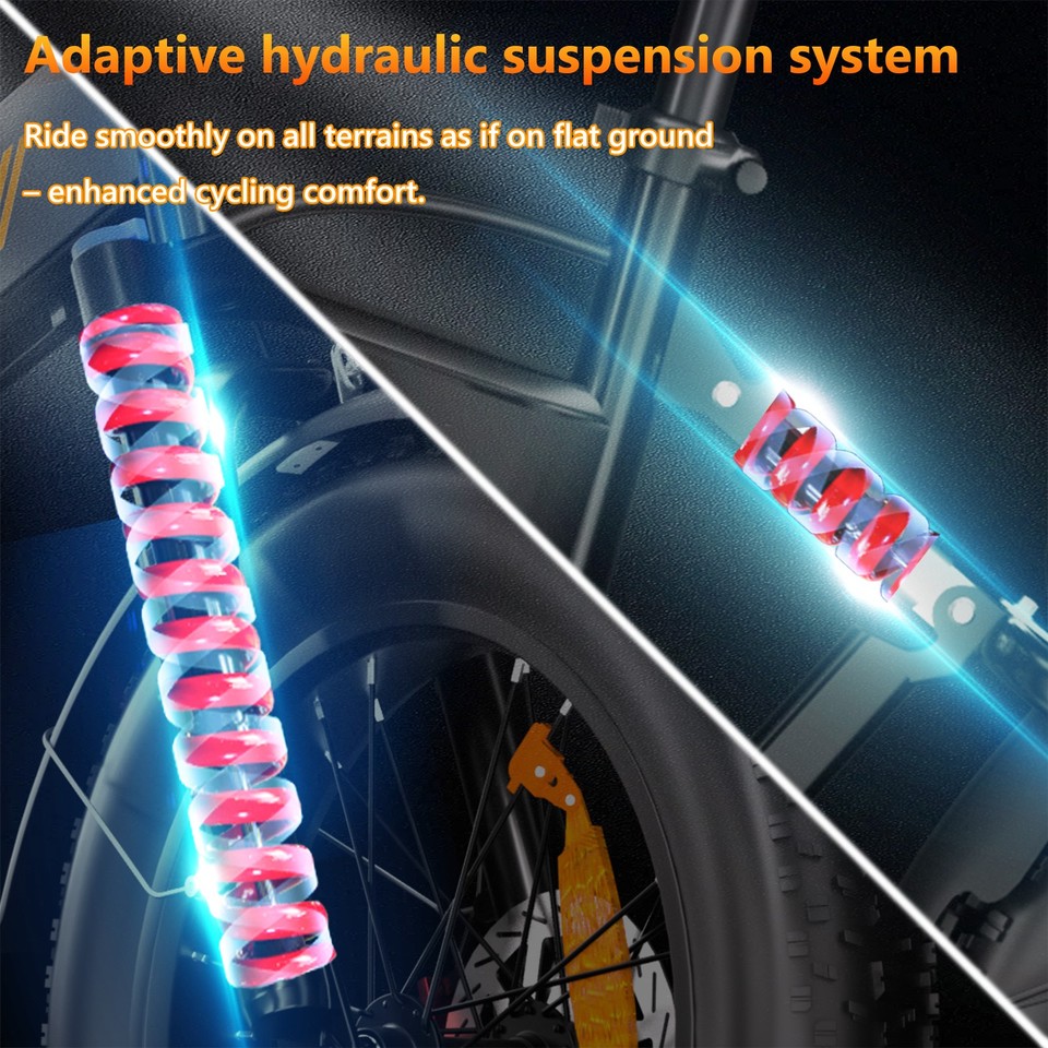 Cheevalry CF1000 Electric Bike 48V 20AH Battery 20 inch Folding Hrdraulic E-Bike | eBay UK