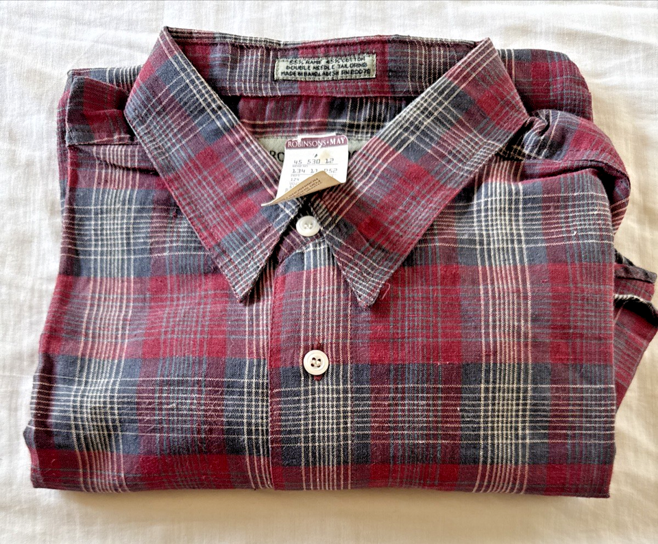 Vintage Robert stock Plaid shirt Robinsons May Men’s XL | eBay