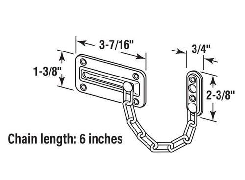 Prime-Line U 10386 Chain Door Guard w/ Steel Chain Security Lock, Satin ...