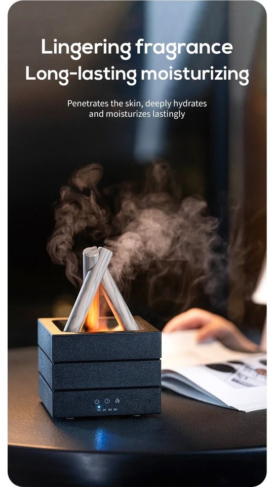280ml Bonfire USB Ultrasonic Air Humidifier Aroma Diffuser w/light ...
