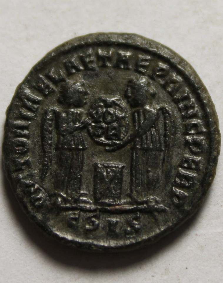 Constantine I Rare genuine ancient Roman coin 319AD Victory shield ...