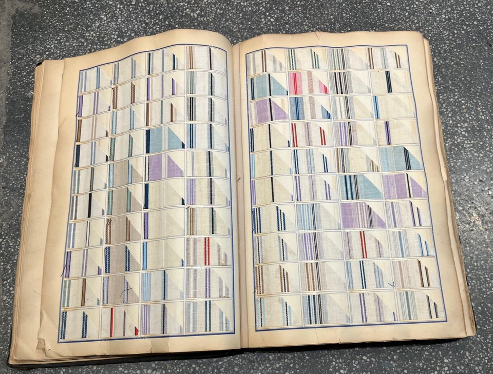 Original Antique French plaids,stripes swatchbook 1913/1914 over 5,000 swatches | eBay
