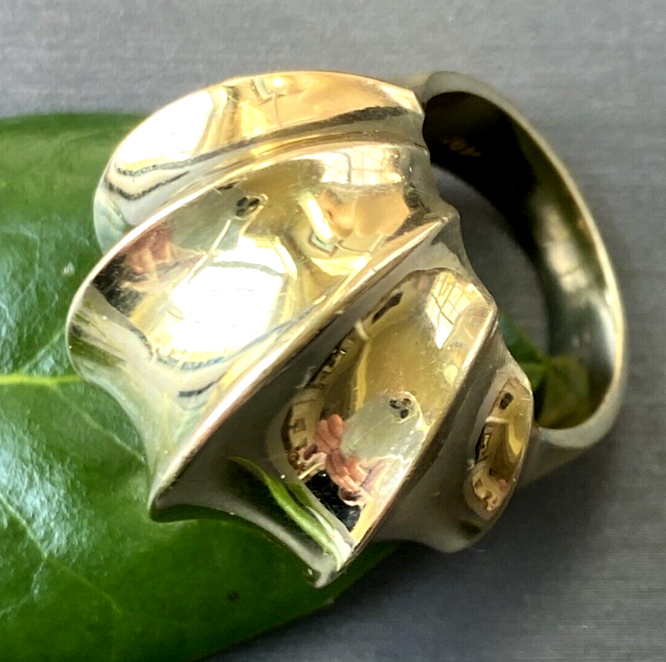 Vintage Cocktail Ring Estate Fine Jewelry Pre-Owned Unusual 18K Yellow ...
