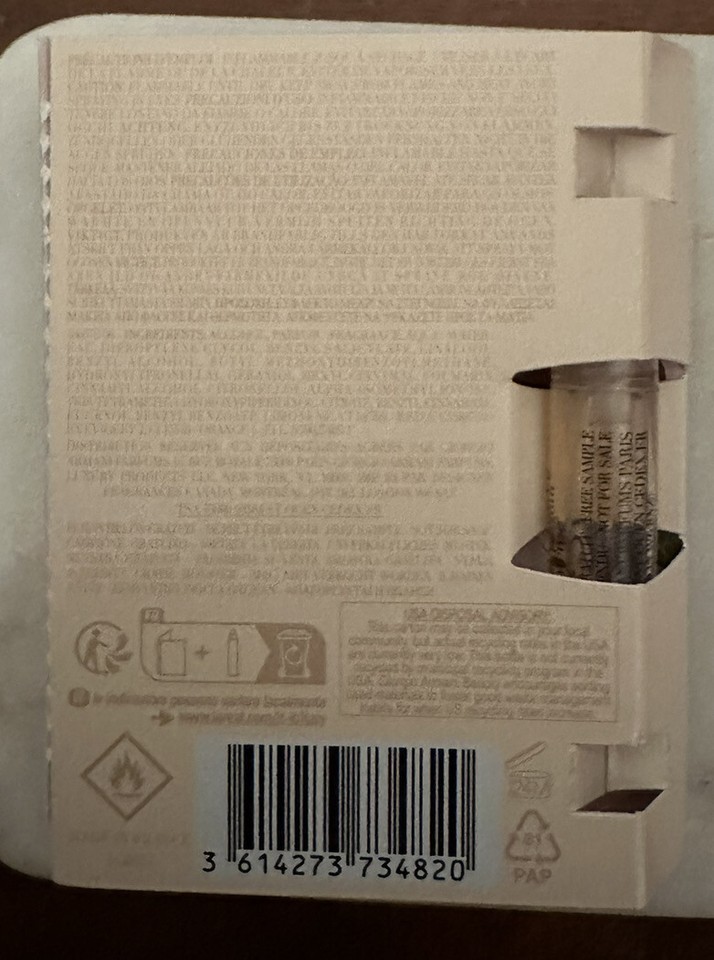 Giorgio Armani Card Sample -Sì EDP Intense Spray Sample - .04 OZ / 1.2 ...