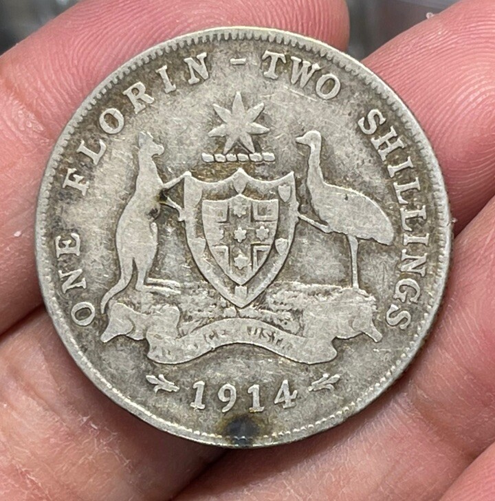 1914 Australia One Florin Silver Coin | eBay