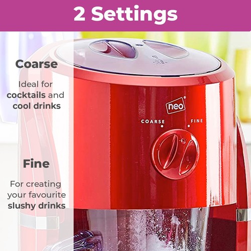 Neo Ice Maker Slush Machine Electric Crushed for Slushies Cocktails ...