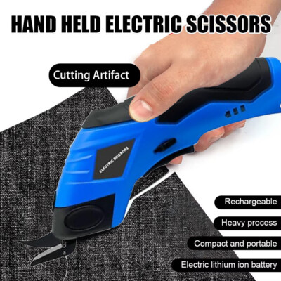 Cordless Power Electric Scissors Rechargeable Battery Operated Fabric ...