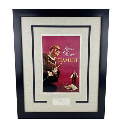 Laurence Olivier "Hamlet" AUTOGRAPH Signed Photo Framed 16x20 Matte ...