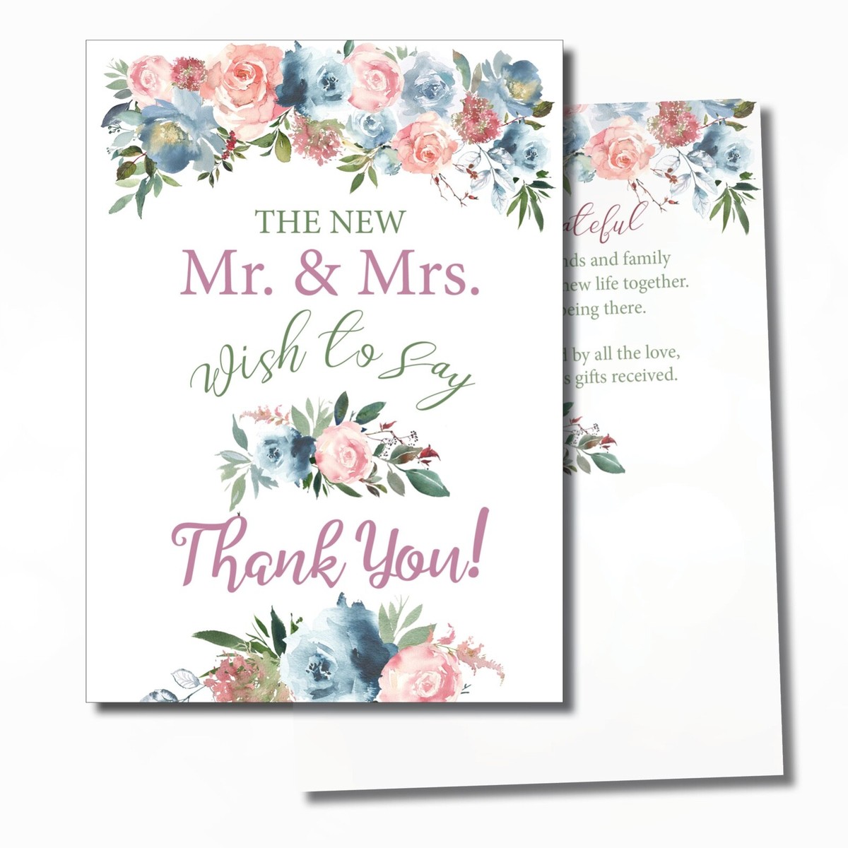 Thank You Cards For Wedding Reception Tables