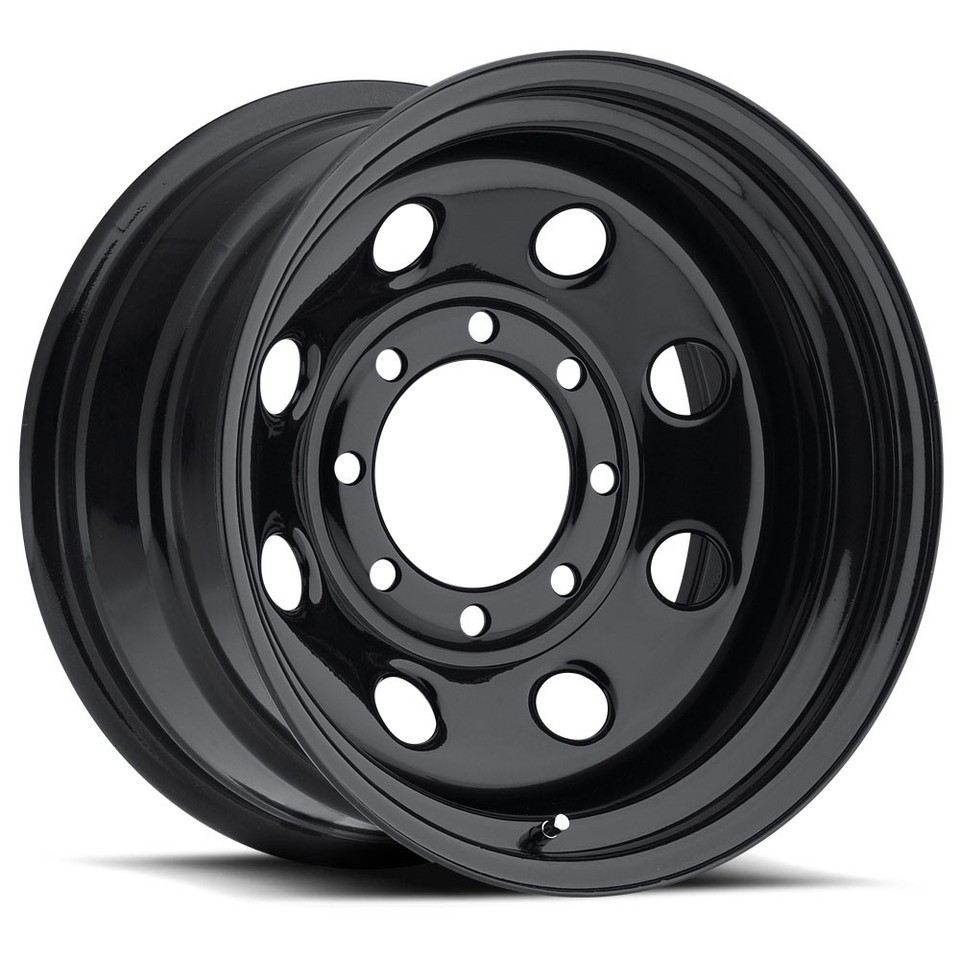 4 New 16x7 Vision 85H Soft 8 Gloss Black 8x165.1 8x6.5 ET0 Wheels Rims ...