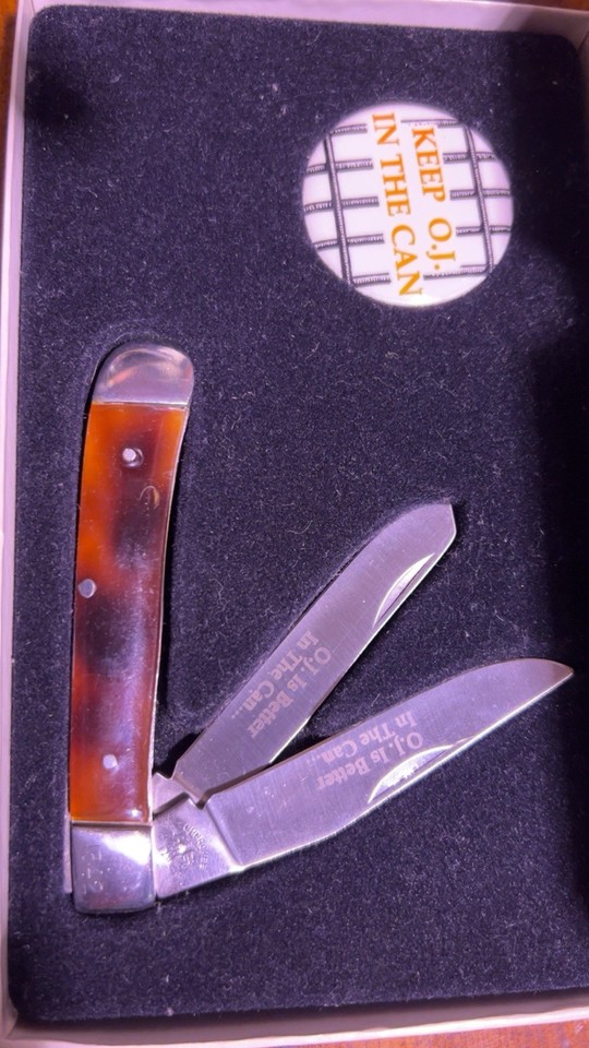 Keep The Juice In The Can Knife Display Cherokee Knife | eBay