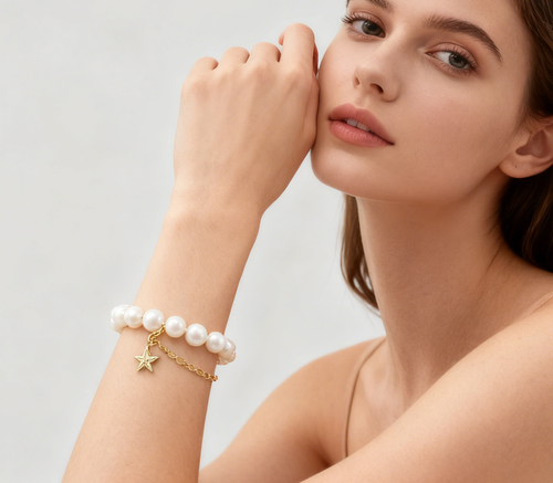 Real AAA Natural 9-10mm White Freshwater Pearl Bracelet 7.5” | eBay