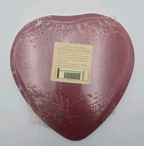 Valentines Sweetheart Tray Lid Bold Red Heart Plate New Longaberger ...