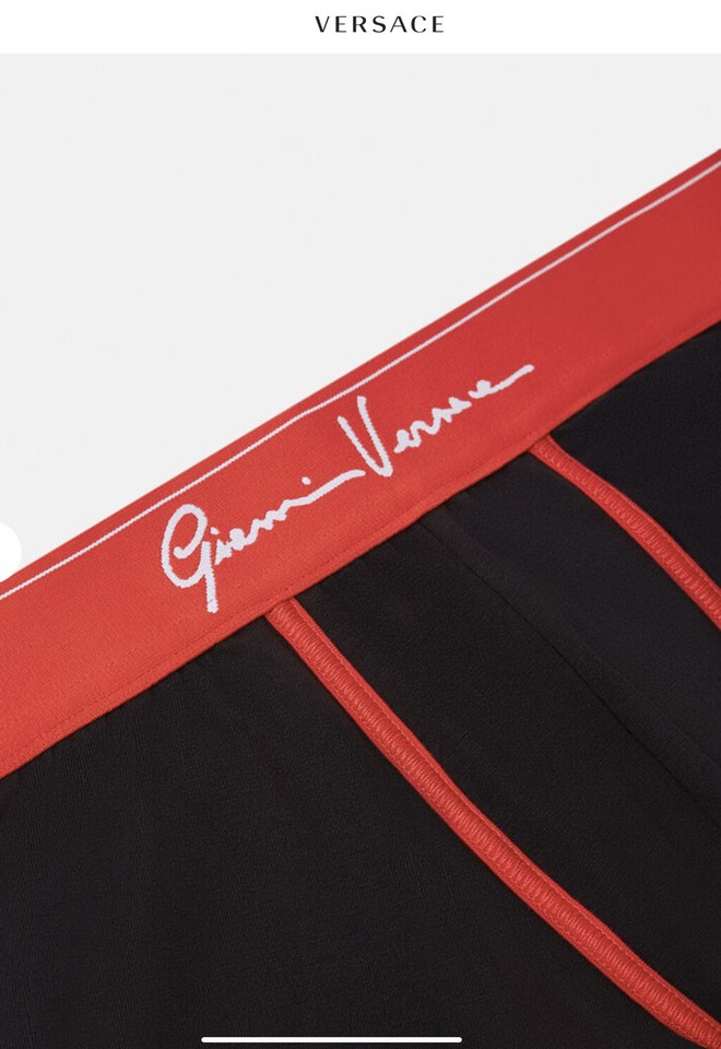 G V Signature Gianni Versace Trunk Parigamba Cotton Black & Red Size 3 ...