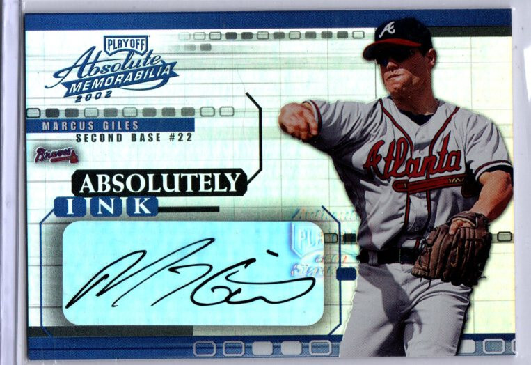 2002 Absolute Memorabilia Baseball Absolutely Ink Marcus Giles AUTO ...