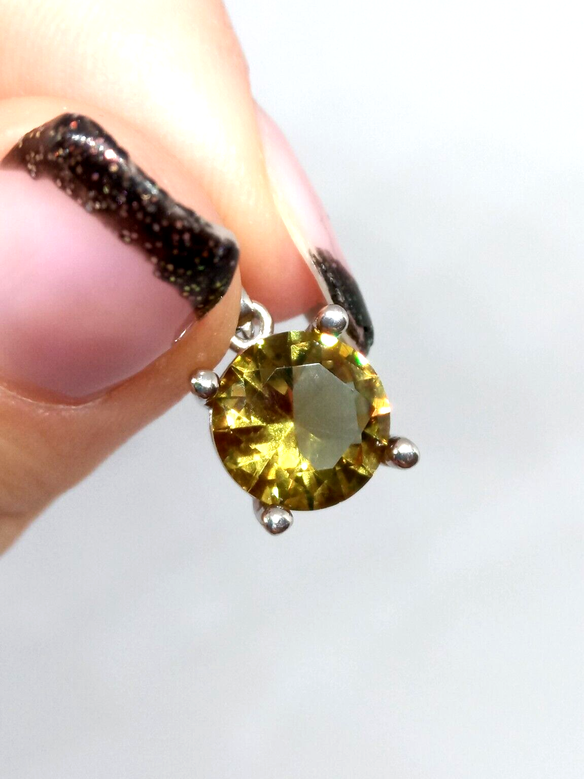 Diaspore Zultanite Color Change Pendant 925K %100 Real Silver Women ...